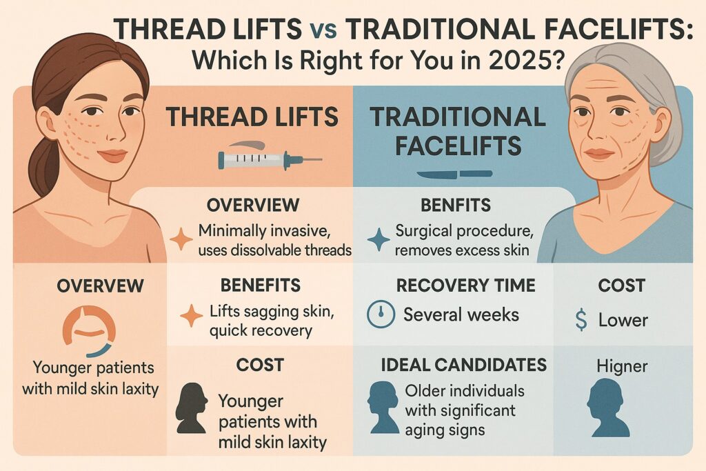 Facial Rejuvenation in Delhi: Thread Lift vs Facelift
